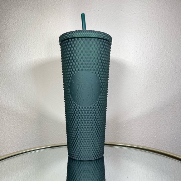 Starbucks | Other | Starbucks Hunter Green Matte Soft Touch Studded ...